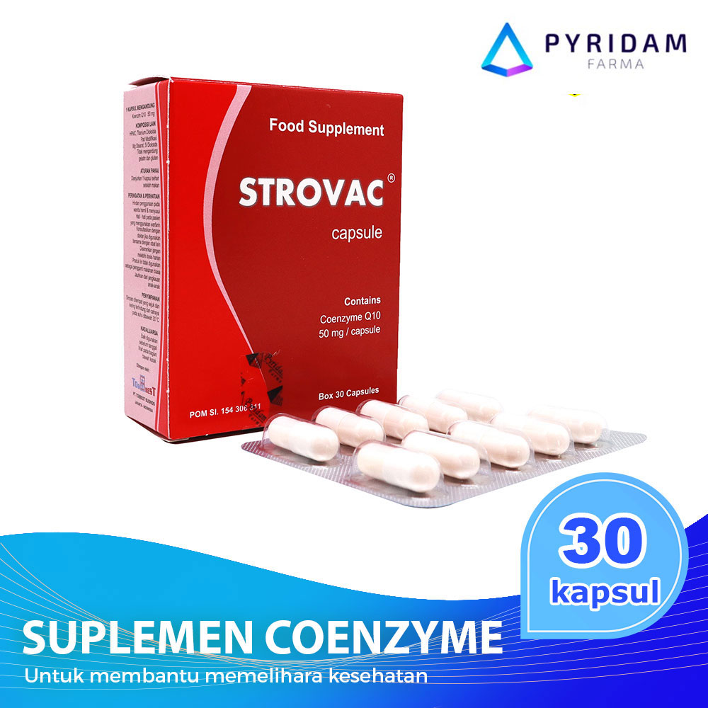 Jual Strovac Coenzyme Q10 50mg Bantu Kesehatan Jantung - 30 Kapsul ...