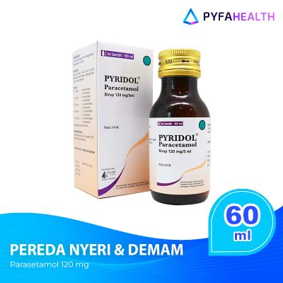 Pyridol Sirup Paracetamol 120 mg Meringankan Rasa Sakit @ 60ml - Pyfa Health