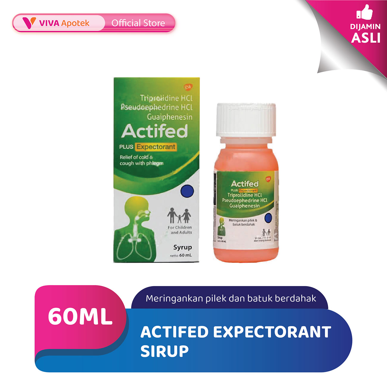 Jual ProdukActifed Expectorant Syrup 60ml