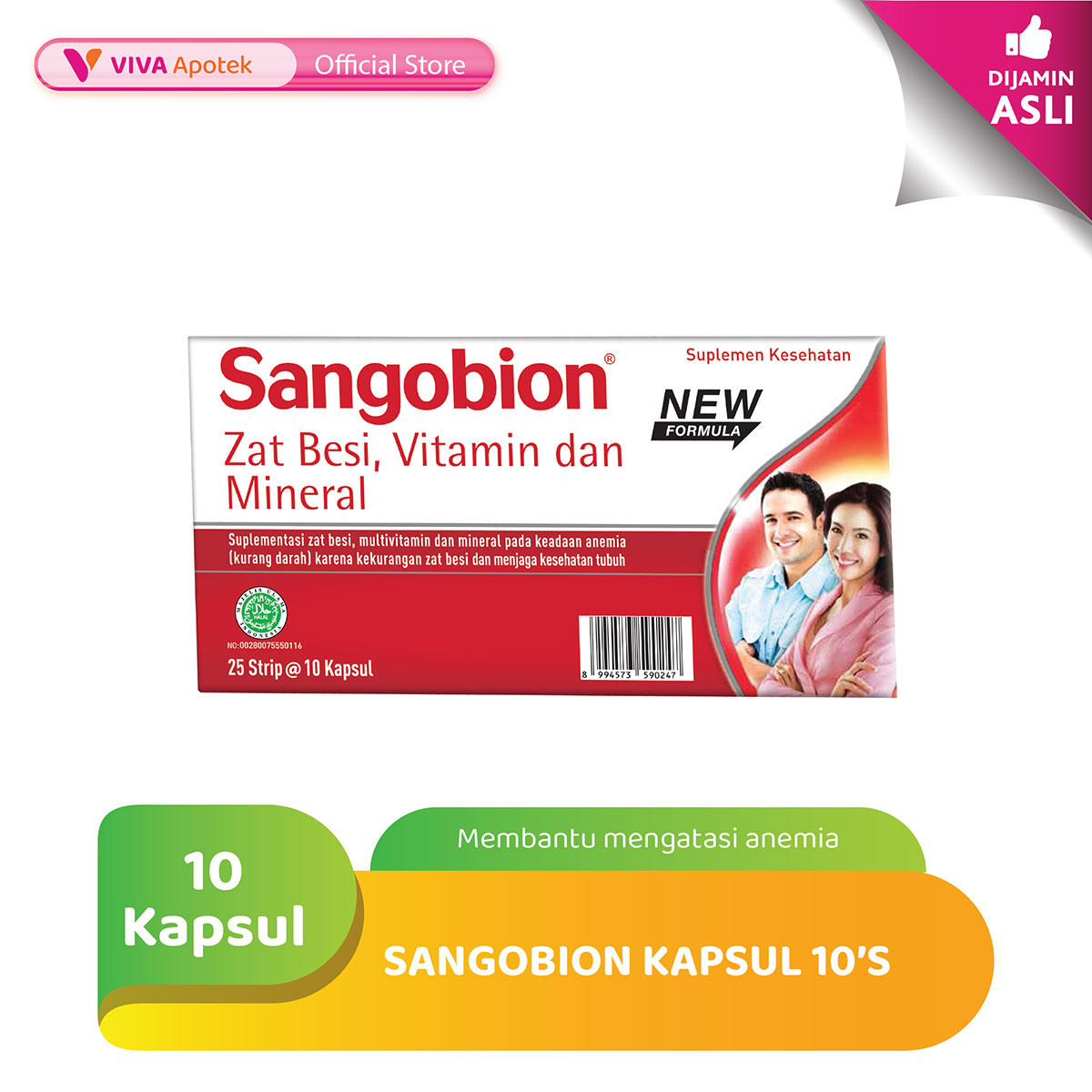 Jual ProdukSangobion Caps Box 25strip @ 10 kapsul