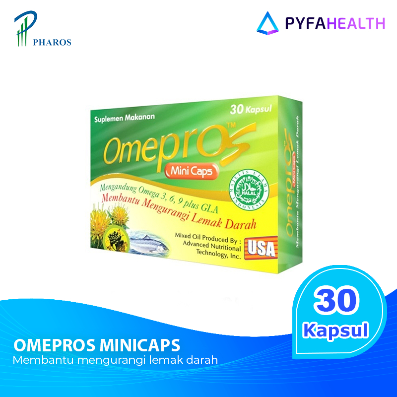 Jual ProdukOmepros Minicaps Suplemen Penurun Kolesterol (30 Kapsul)